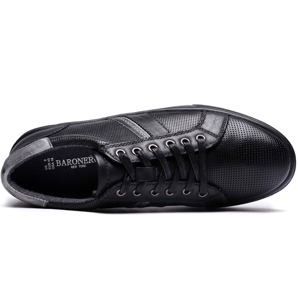 baronero | Shoes | Mens Genuine Leather Fashion Sneakers Casual Clea ...